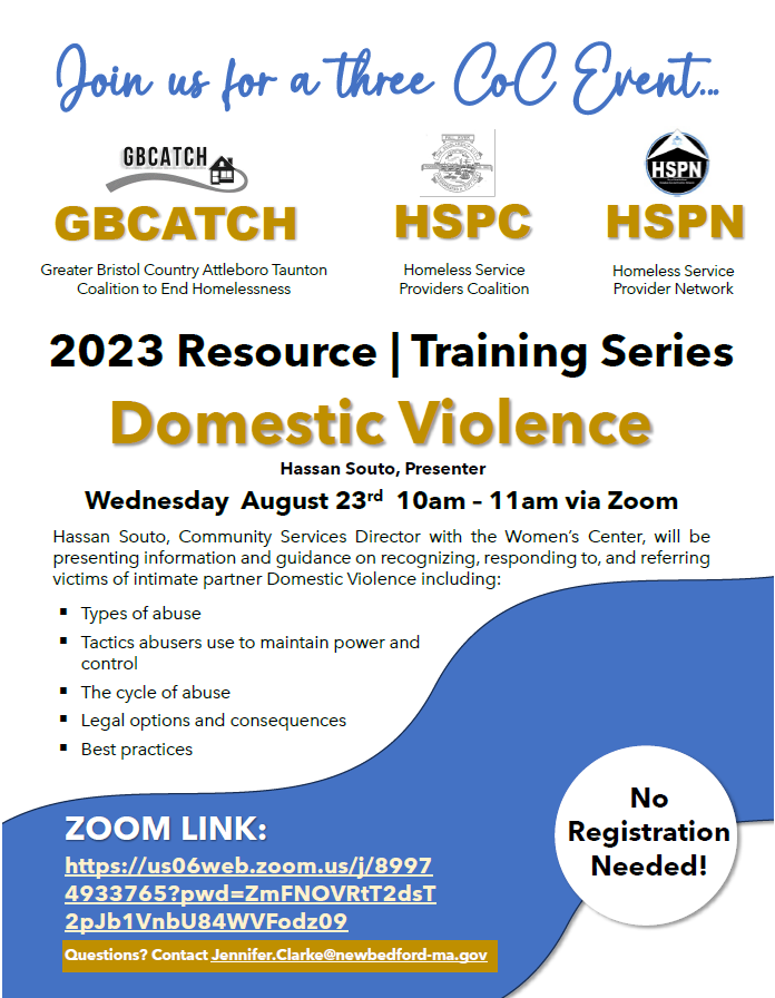 HSPN DV EVENT FLYER | BRISTOL COUNTY CONTINUUM OF CARE